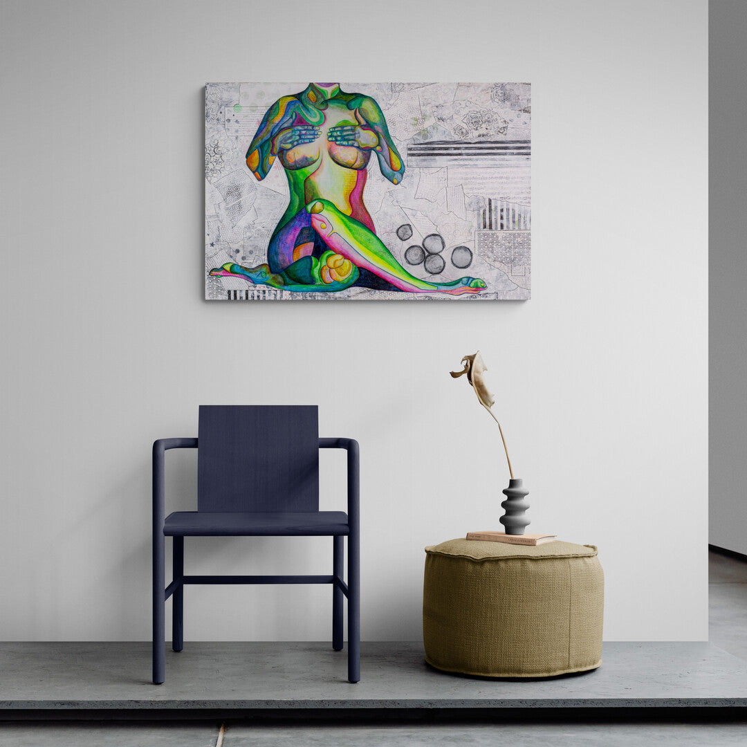 BOLD STEPS by Mary-Jo Lough | Abstract Acrylic on Canvas | 36x24